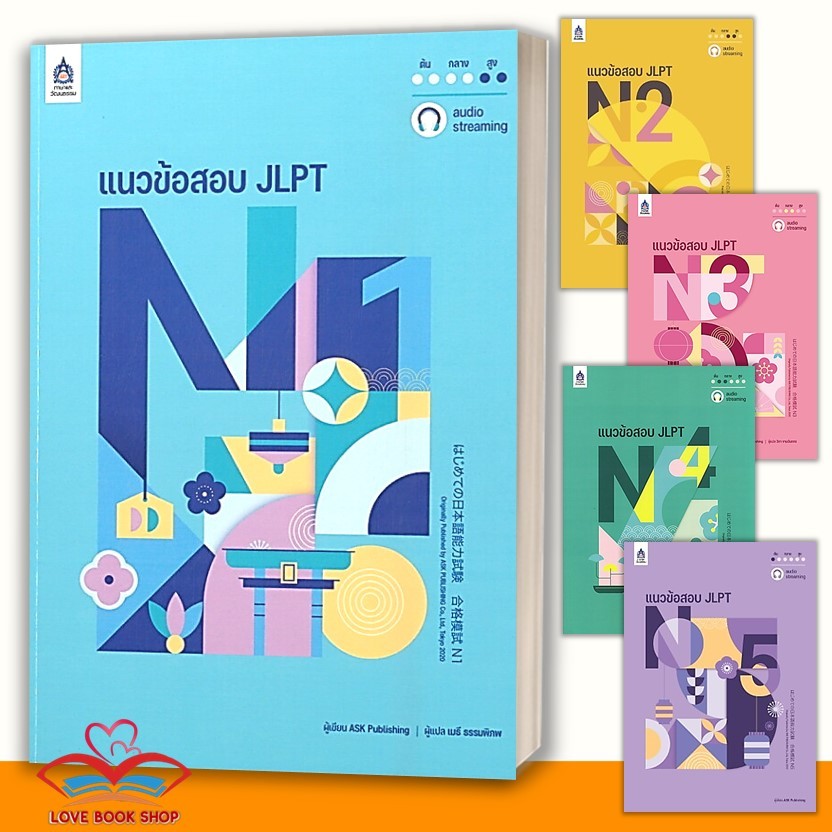 หนังสือ แนวข้อสอบ JLPT N1 - N5 +โจทย์แนวข้อสอบ ฉบับ Audio Streaming แยกเล่ม #ภาษาญี่ปุ่น ...