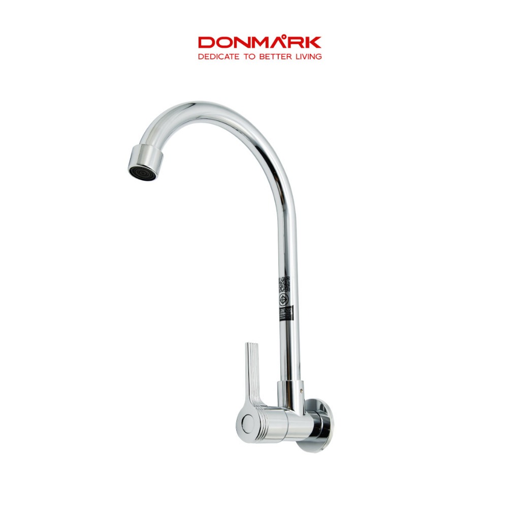 DONMARK ก๊อกซิงค์อ่างล้างจานสแตนเลสชุบโครเมียม แบบเข้าผนัง รุ่น T-319 | Shopee Thailand
