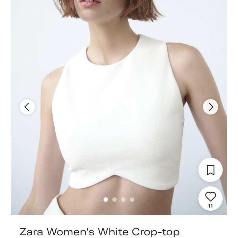 Zara sz.s ครอปขาวผ้าดีค่ะ | Shopee Thailand
