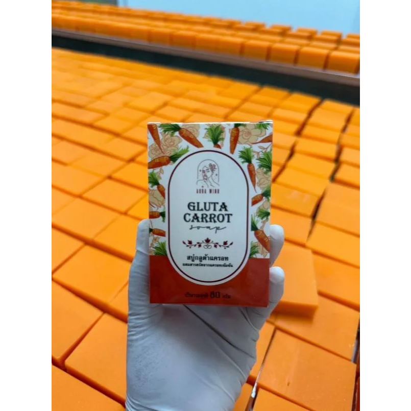สบู่กลูต้าแครอท Aura Wink สบู่กลูต้าแครอท Gluta Carrot Soap 80g ...