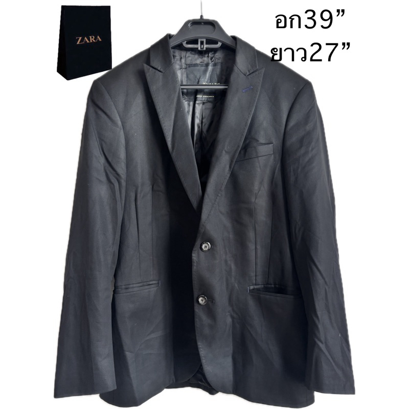 w30 suit มือสอง เสื้อคลุมเบลเซอร์ทรงคลาสสิกสำ ZARA สูท เสื้อสูท ZARA ...
