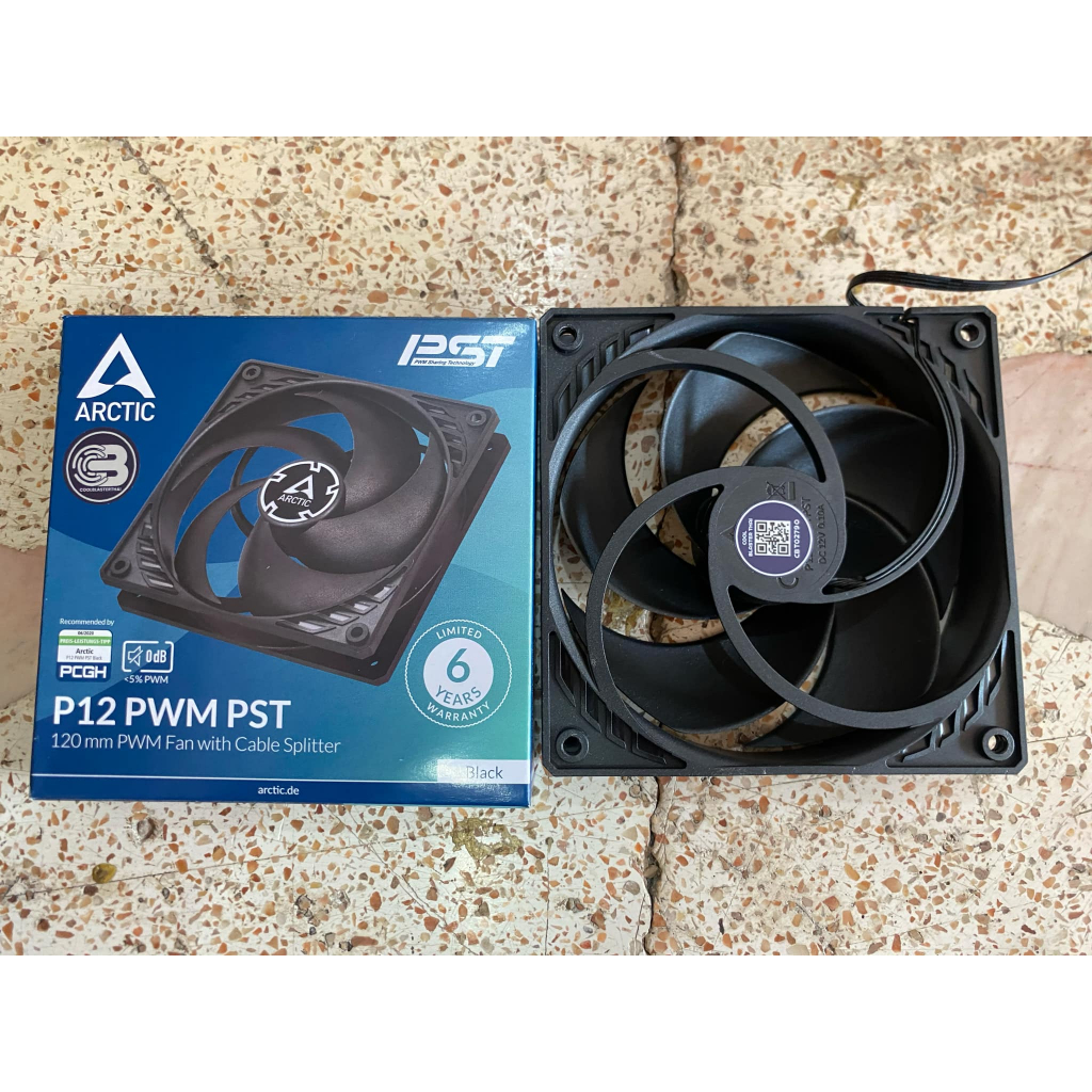 พัดลม ARCTIC P12 PWM PST BLACK (120 mm.) PC Fan | Shopee Thailand
