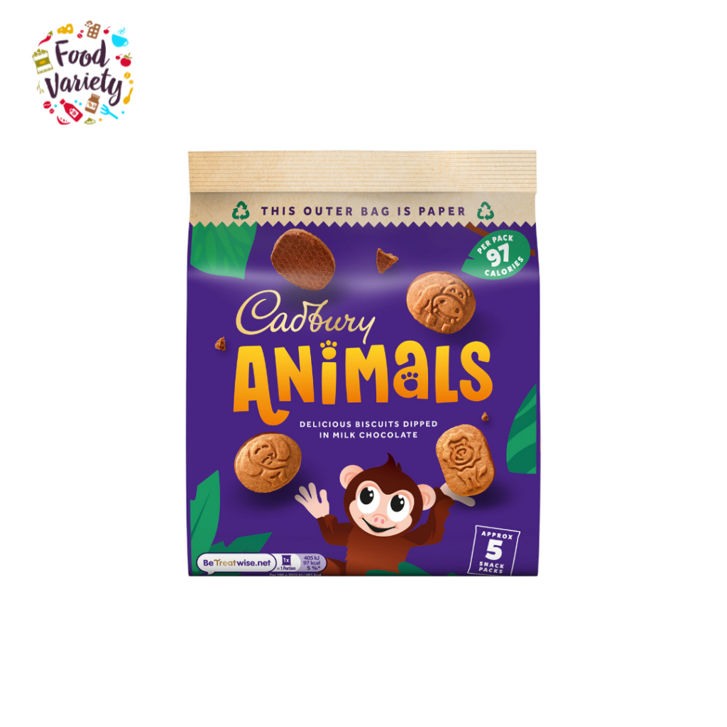 [BestBefore-23-Nov-2025] Cadbury Animals Biscuits 5 pack 99.5g แคดเบอรี ...