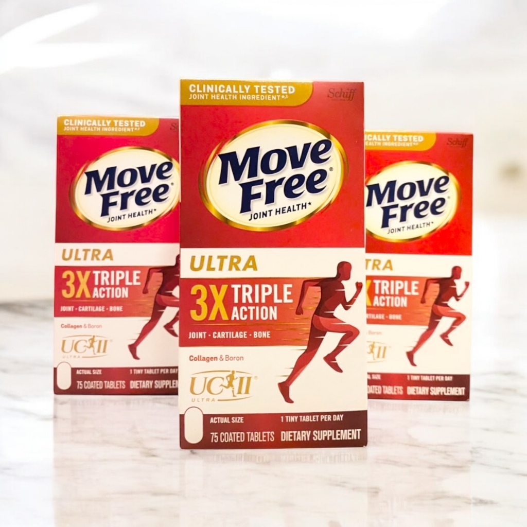 แท้ตรวจสอบได้🔥Exp.04/2028🔥Schiff Move Free Ultra Triple Action 75 เม็ด ...