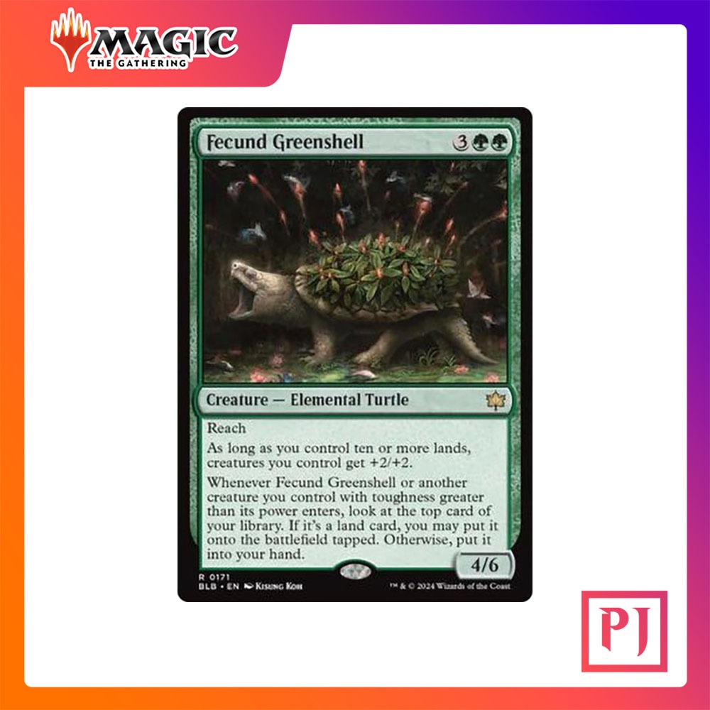 [MTG] Fecund Greenshell [BLB] [GREEN] [RARE] [NORMAL] [ENG] (การ์ดเมจิค ...