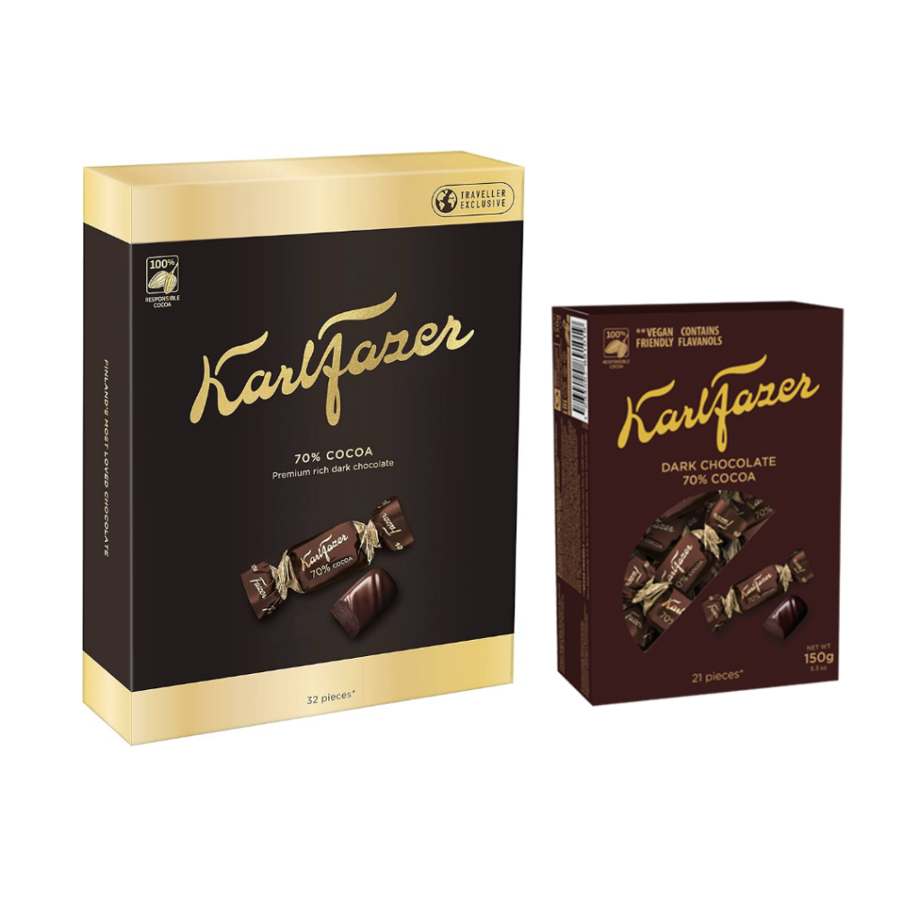 Karl Fazer Dark Chocolate 70% cocoa ดาร์กช็อกโกแลตพรีเมี่ยมเข้มข้น ...