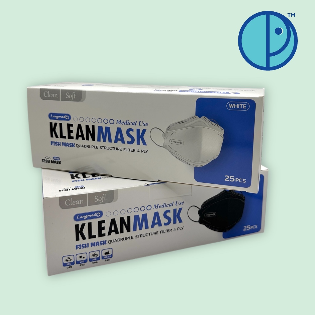 Longmed Klean Mask Fish Mask LF99 หน้ากากอนามัย หน้ากากปลา 4 ชั้น (ขนาด ...