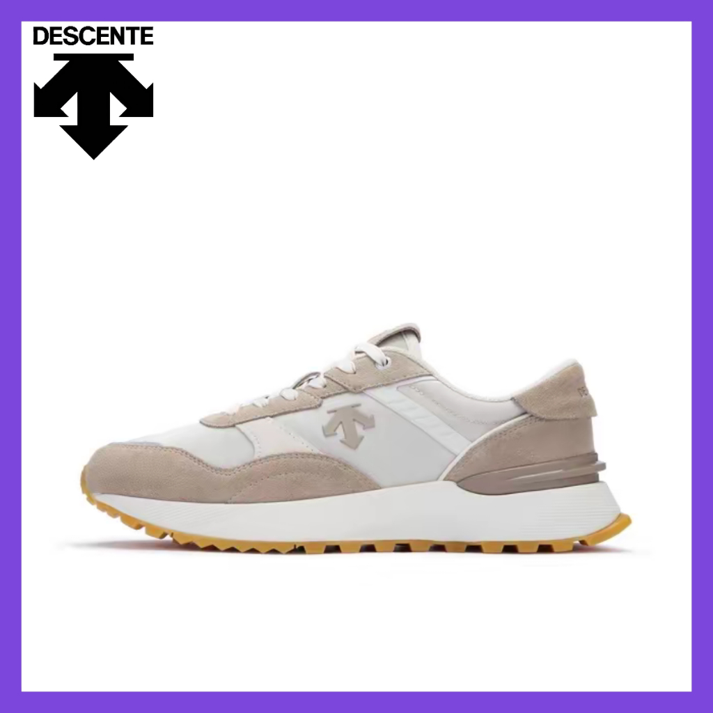 DESCENTE DUALIS รองเท้าลำลองทรงเตี้ยสำหรับผู้ชายและผู้หญิง รองเท้ากีฬาระบายอากาศสีเบจ D4431LSN21 ...