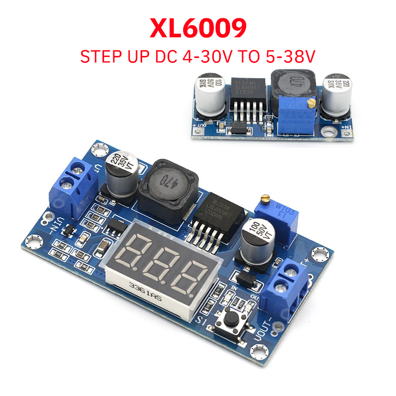 Step-up XL6009 3A Boost Converter DC-DC แปลงไฟจาก 4-32V to 5-35V Step ...