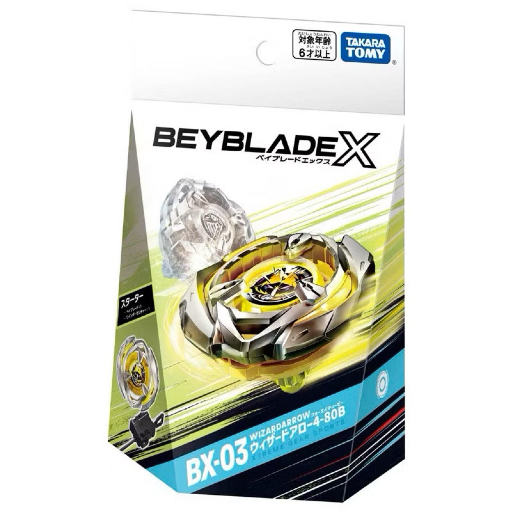 พร้อมส่งด่วนที่ไทย🇹🇭🔥แท้100%🔥BEYBLADE X BX-03 Wizard Arrow 4-80B Starter Takara Tomy Lot ...