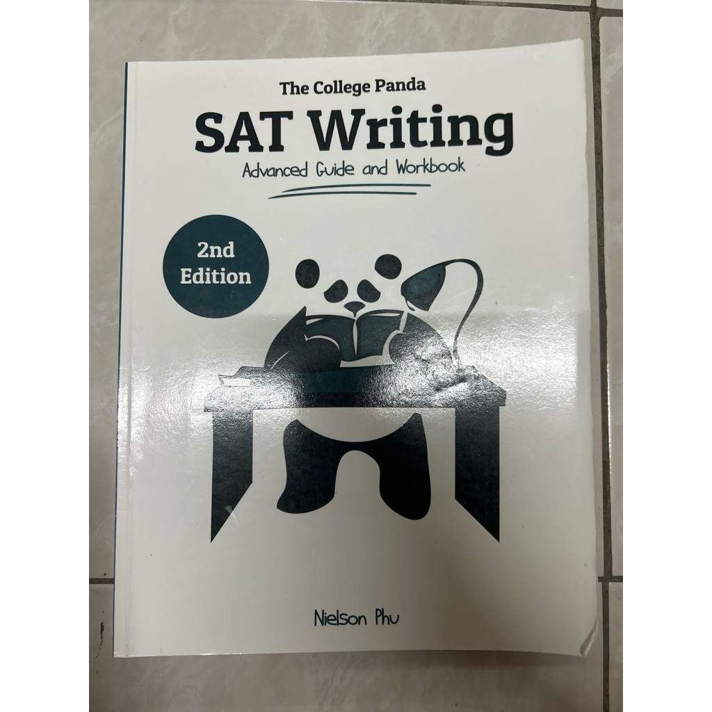 the college panda sat writing มือสองทำแบบฝึกหัดหมดแล้ว | Shopee Thailand