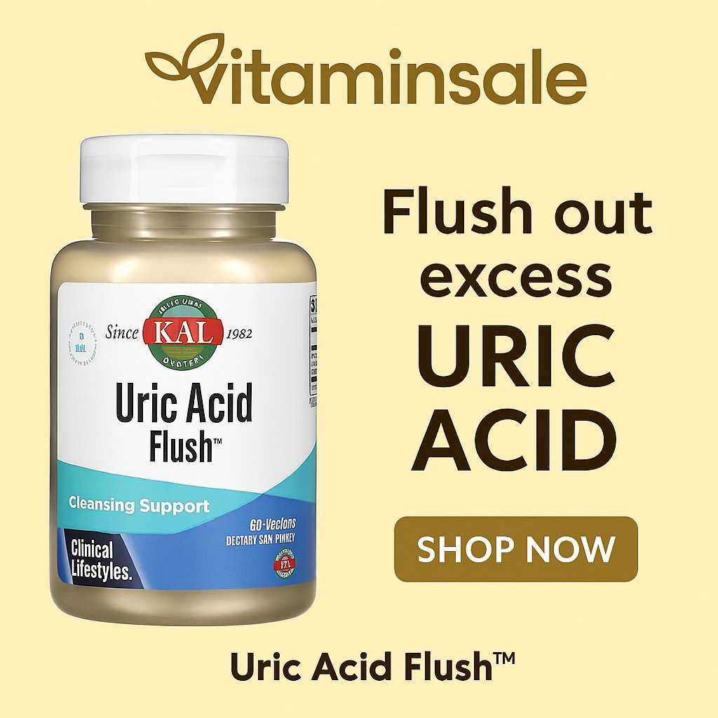 KAL Uric Acid Flush 60 Capsules สมุนไพรดูแลสมดุลกรดยูริก สูตรมังสวิรัติ ...