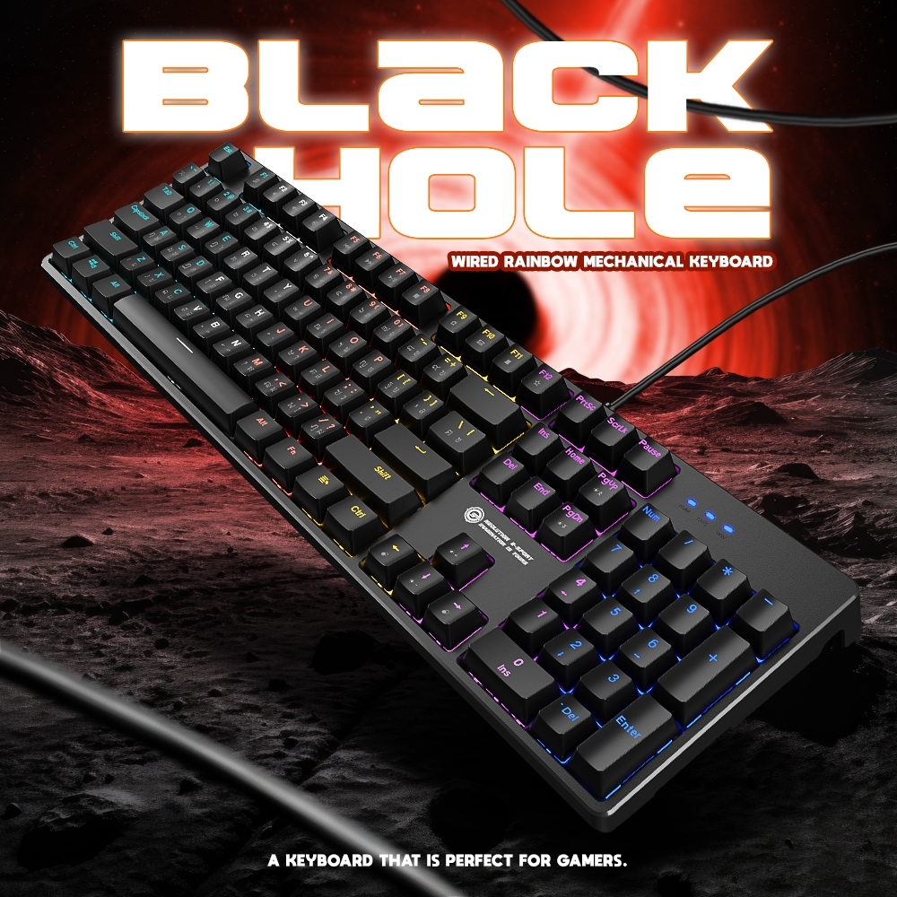 Neolution E-Sport Gaming Keyboard รุ่น BLACKHOLE ไฟ Rainbow LED มีทั้ง ...