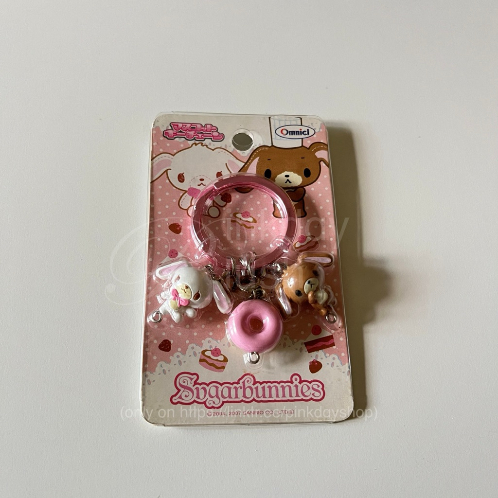 Sanrio Sugarbunnies Kurousa Shirousa donut dessert strap keychain (rare ...