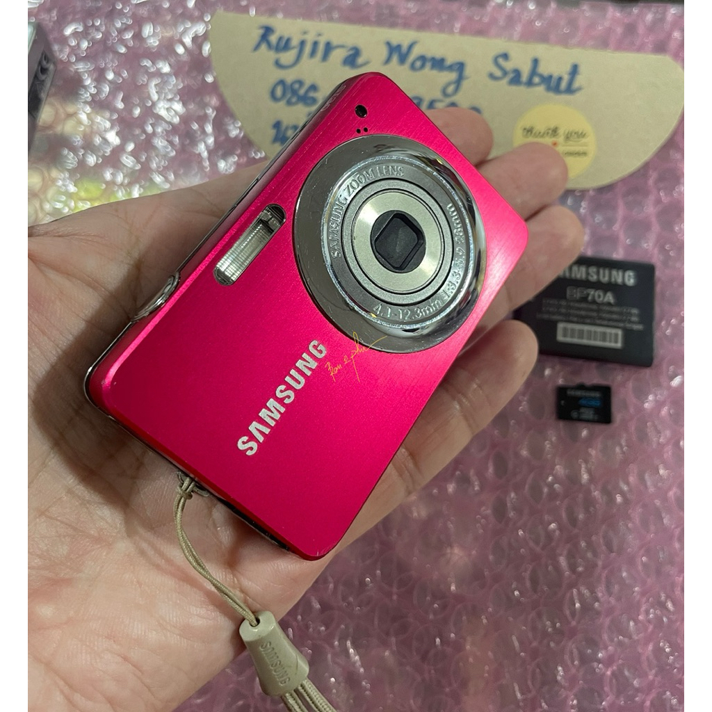 Digital compact camera of Samsung ST30 with pink color | Shopee Thailand