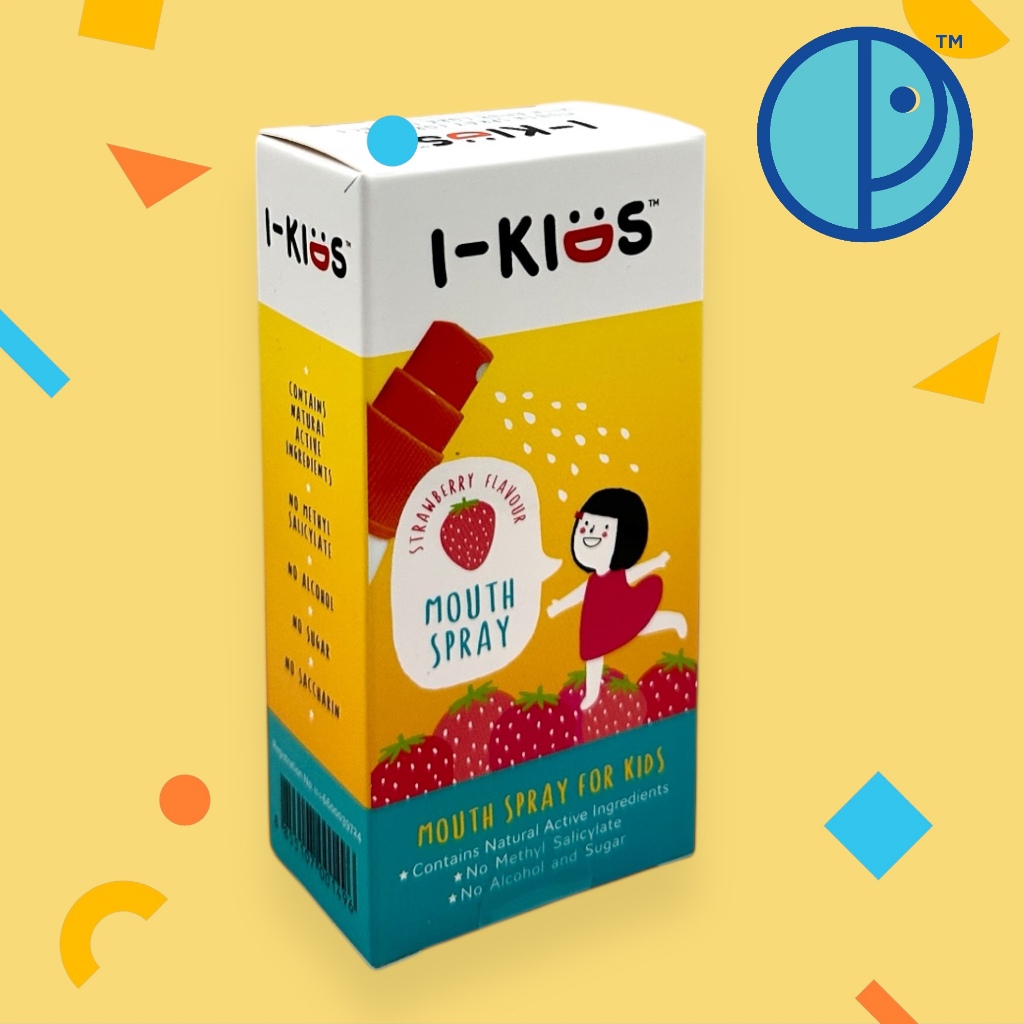 I-Kids Mouth Spray For Kids ไอคิดส์ เมาท์สเปรย์ รสสตรอว์เบอรี่ ขนาด 15 ...