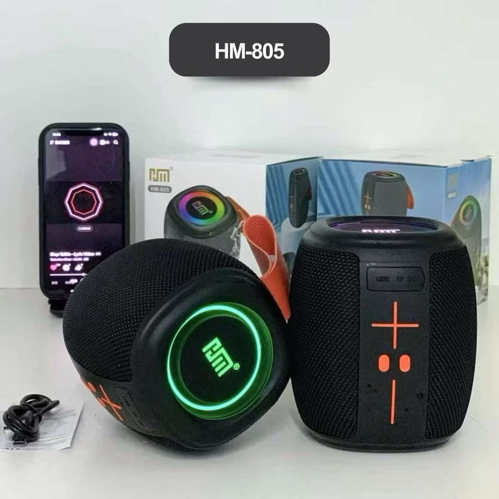 ส่งด่วนจากไทยสลำโพงบลูทูธไร้สาย ขนาดมินิ รุ่น HM-805 พร้อมสายหิ้ว พกพกง่าย USB/TF/BT/TWS ...
