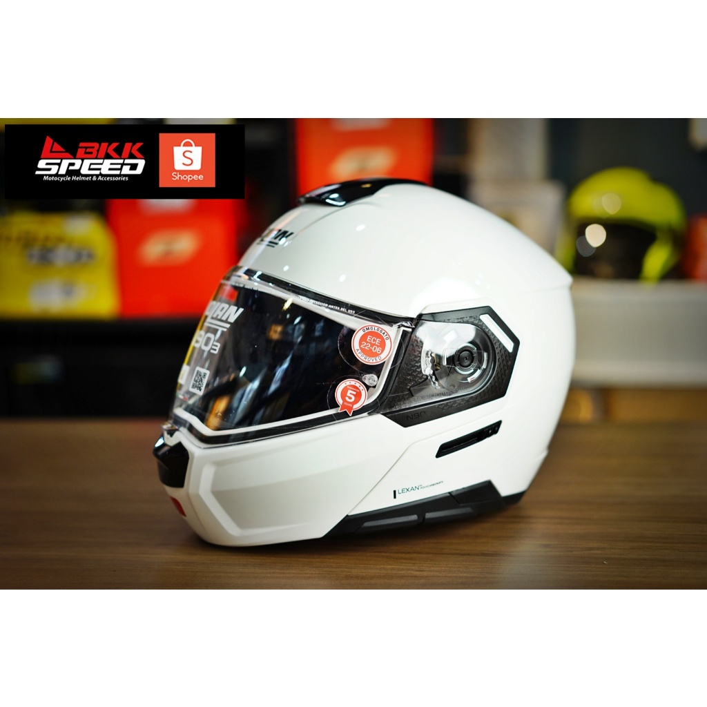 Nolan N90-3 Classico White (305) ECE R22.06 ลอตใหม่ | Shopee Thailand