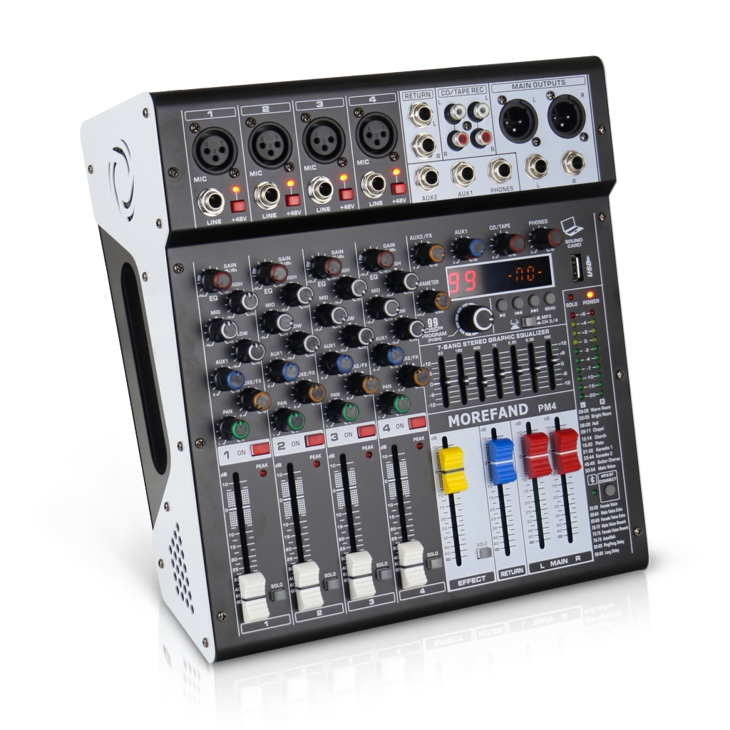 Audio mixer เพาเวอร์มิกเซอร์ power mixer DSP 99/4 ช่อง: อีควอไลเซอร์ ...