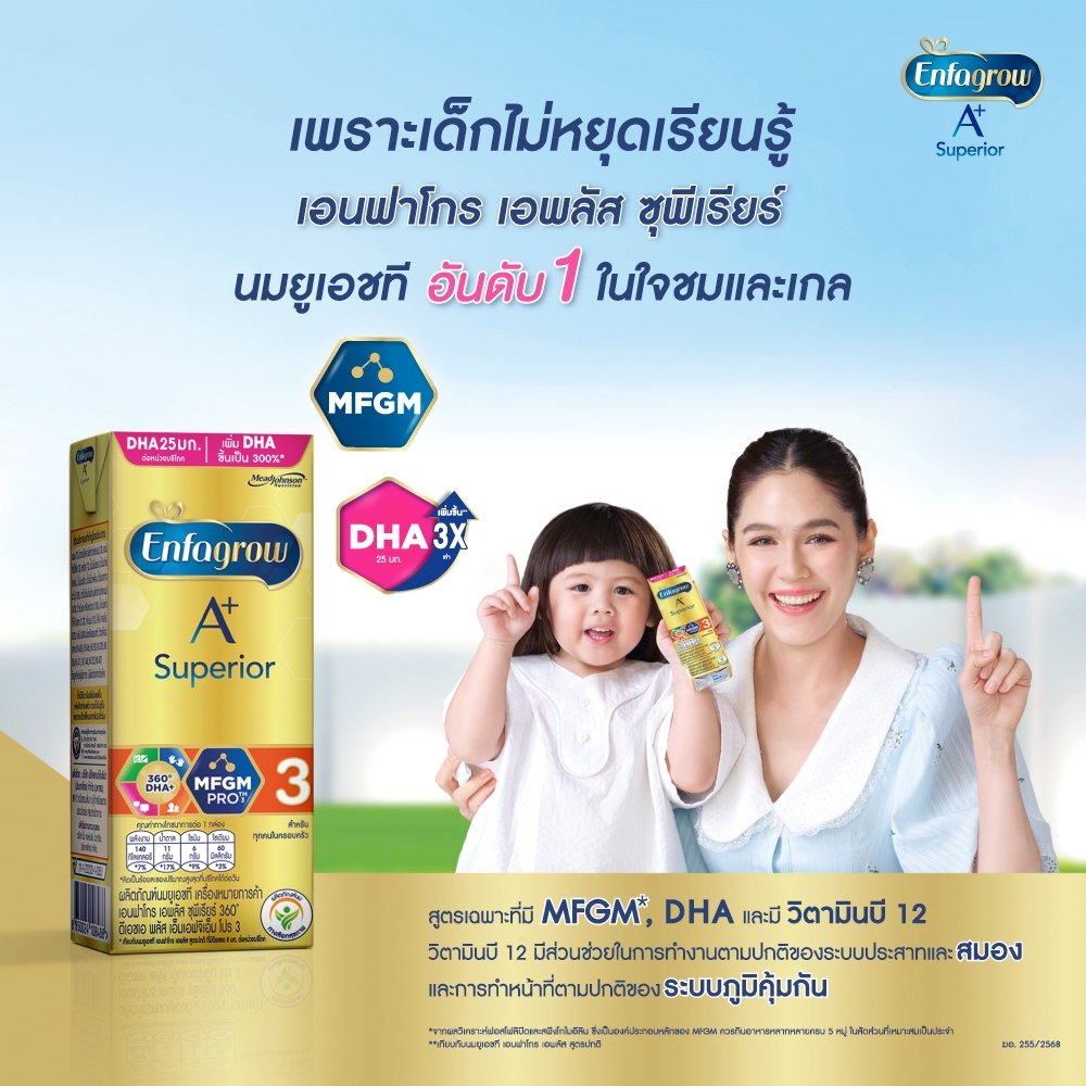 นมกล่อง เอนฟาโกร ยูเอชที ซุพีเรียร์ สูตร3 (24 กล่อง) x4 ลัง Enfagrow ...