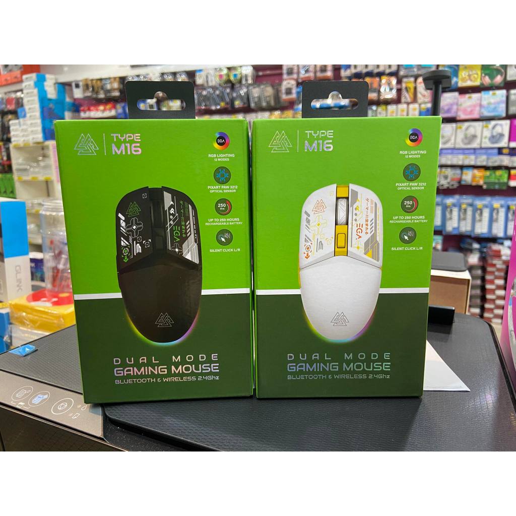 ส่งจากไทย EGA TYPE M16 GAMING Mouse ไร้สาย+บลูทูธ Dual Mode Bluetooth 5 ...