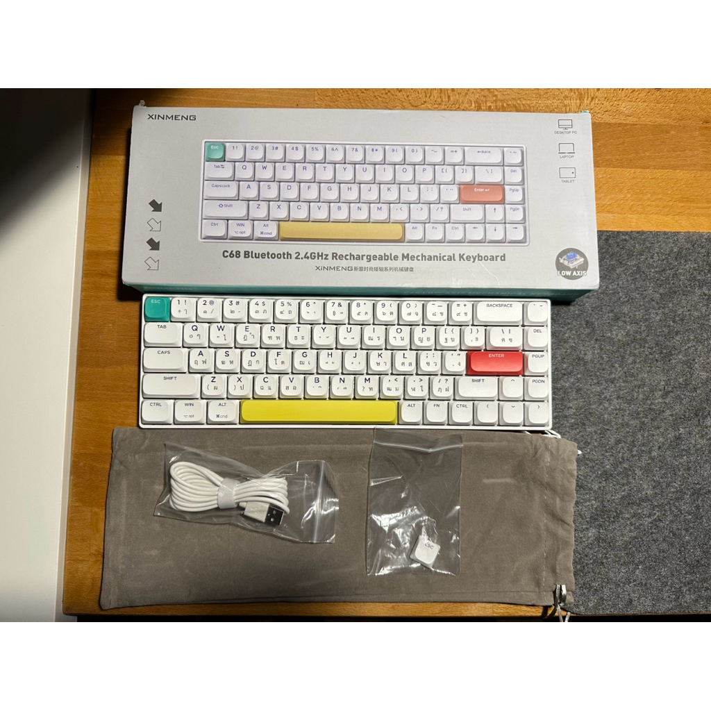 Xinmeng C68 low profile mechanical keyboard ไร้สาย | Shopee Thailand