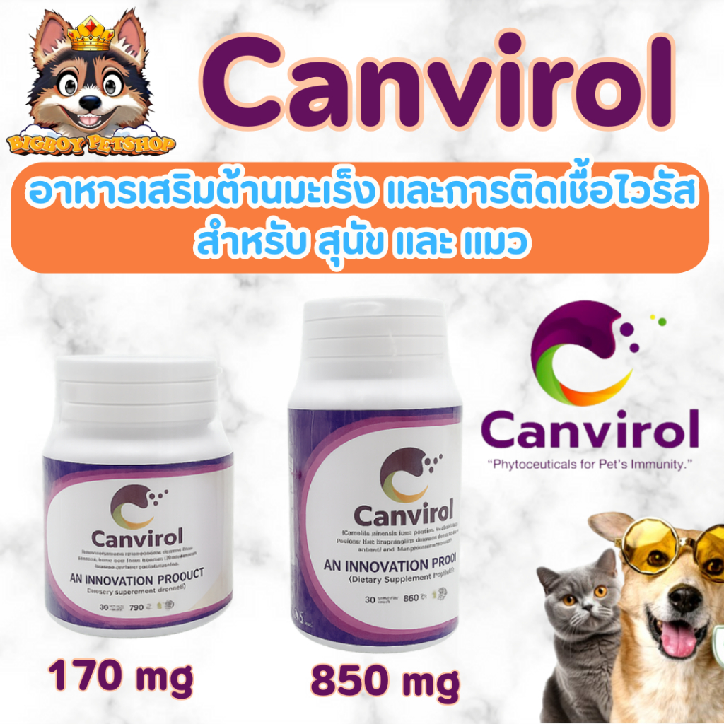 Canvirol Pet Natural Immunity อาหารเสริมภูมิต้านทานสำหรับสัตว์เลี้ยง มี ...