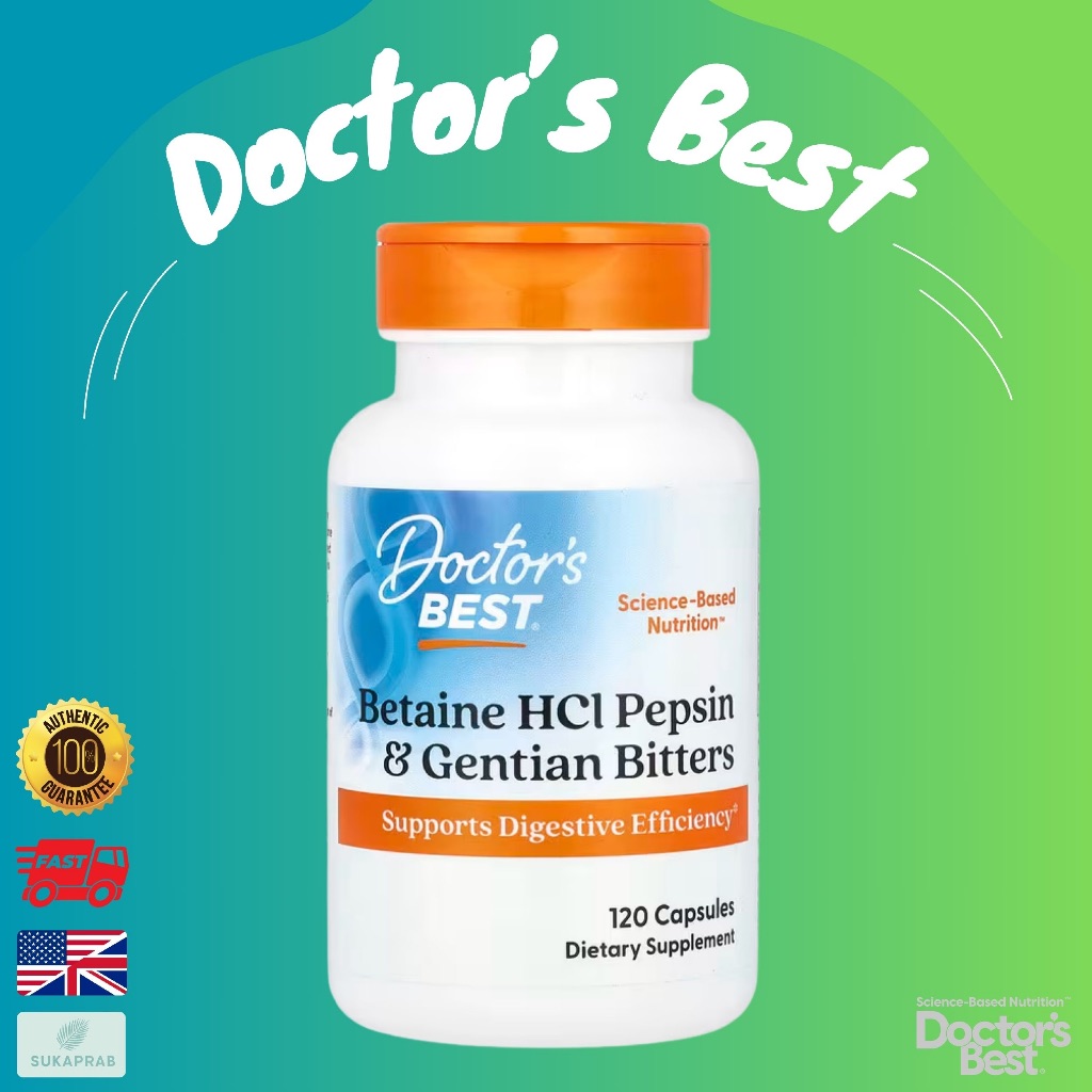 พร้อมส่ง Doctor's Best Betaine HCl Pepsin & Gentian Bitters 120 ...