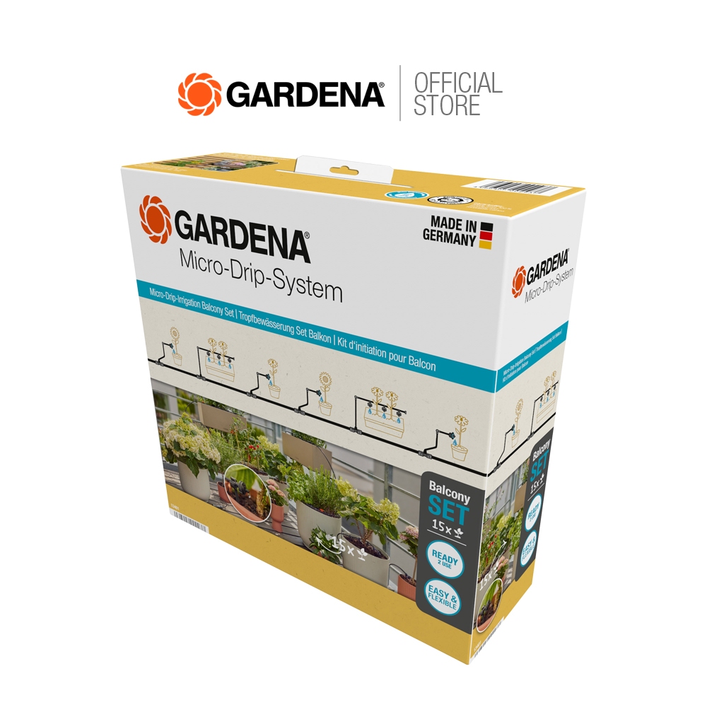 GARDENA ชุดรดน้ำต้นไม้ 15 กระถาง ขนาด 4.6 มม. (3/16") (13401-20) | Shopee Thailand