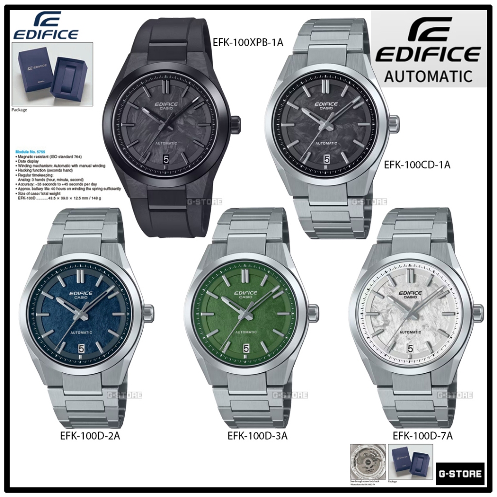 EDIFICE (AUTOMATIC) รุ่น EFK-100CD-1A | EFK-100D-2A | EFK-100D-3A | EFK-100D-7A | EFK-100XPB-1A ...