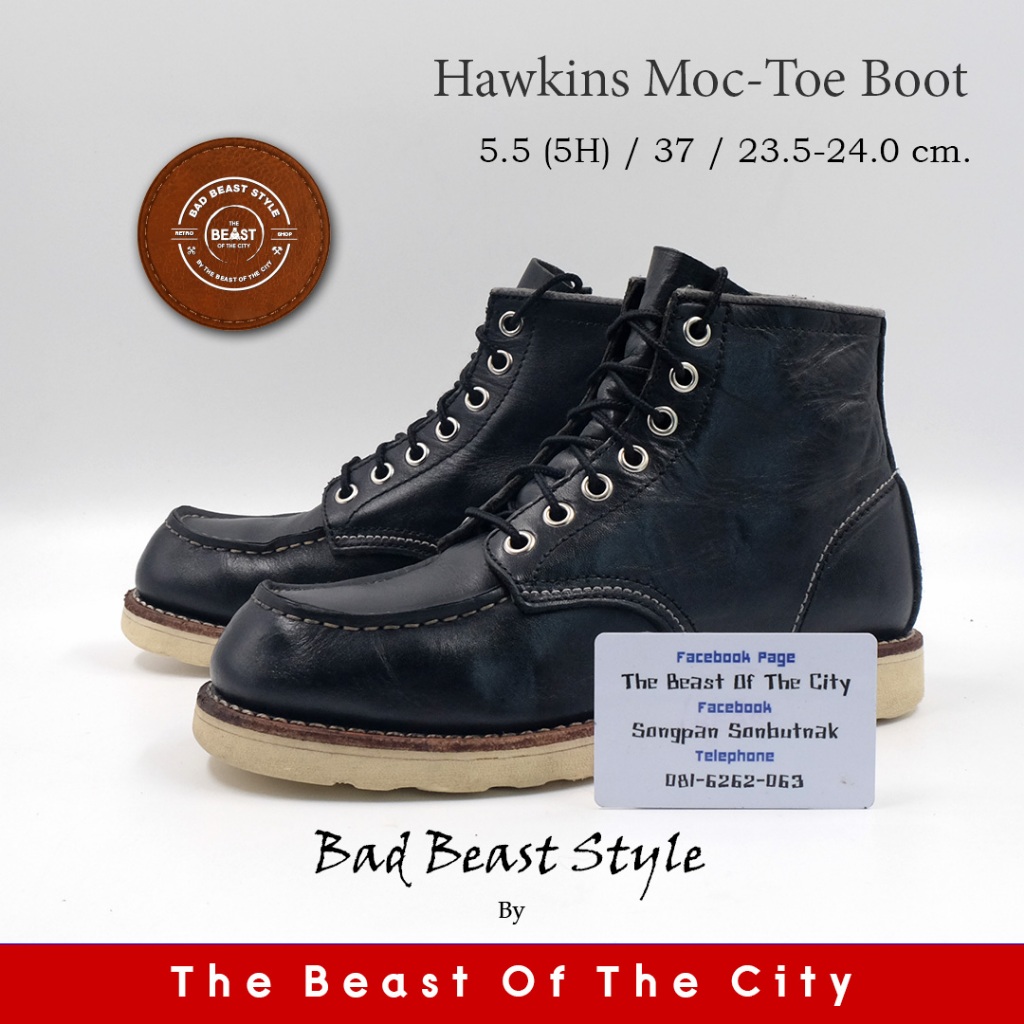 Hawkins Moc-Toe Boot (23.5-24.0 cm.) | Shopee Thailand