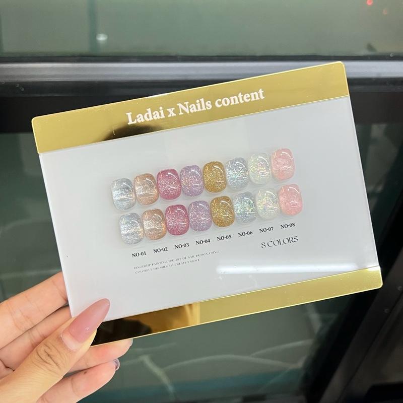 แยกขวด Glitter flash 8 Color Ladai x nails content ขวดกลม | Shopee Thailand