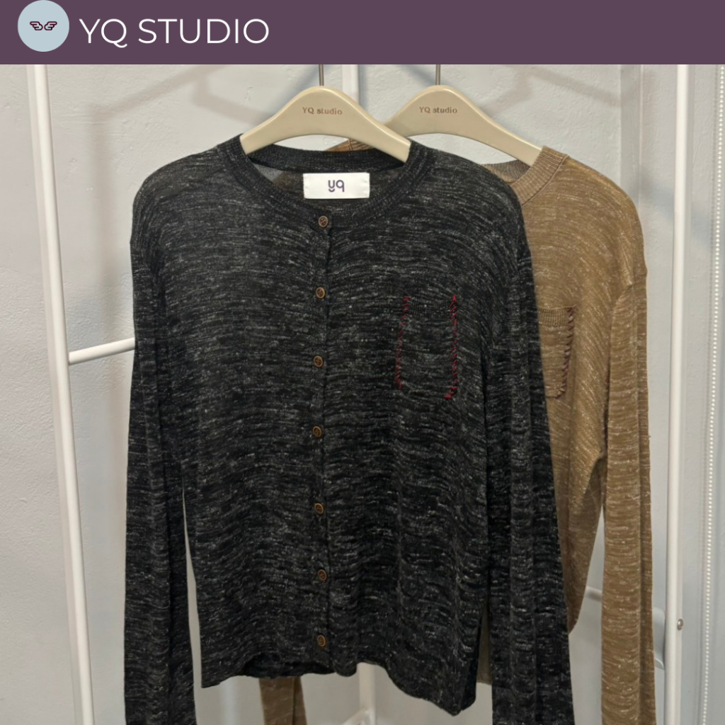 MG641 YQ KOREAN SHOP Bern Top เสื้อแขนยาวผ้ามีเทคเจอร์ กระเป๋าหน้าเย็บ ...