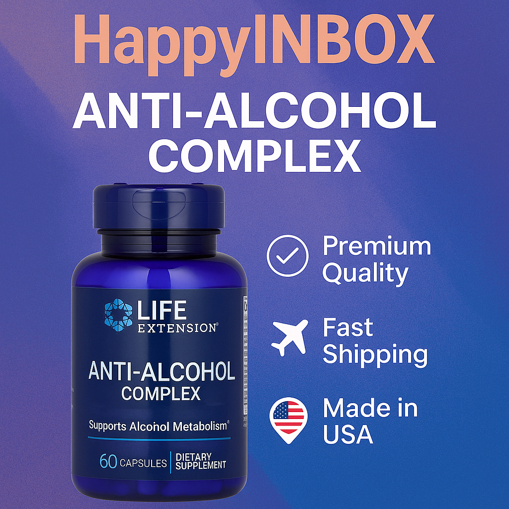 Life Extension Anti-Alcohol Complex 60 Capsules สนับสนุนการเผาผลาญ ...