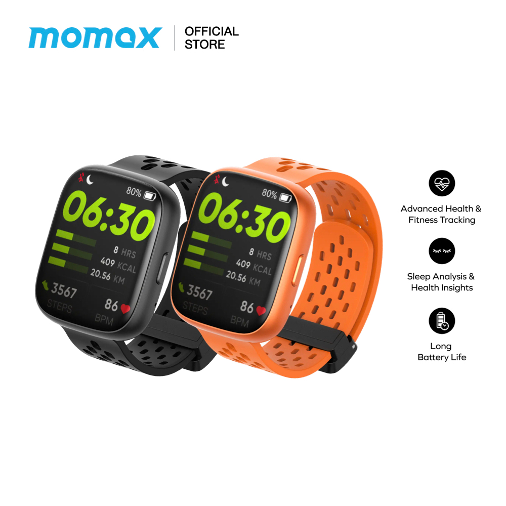 MOMAX สมาร์ทวอทช์ 1-Wear SmartWatch ติดตามสุขภาพ หัวใจ กีฬา และการนอน ...