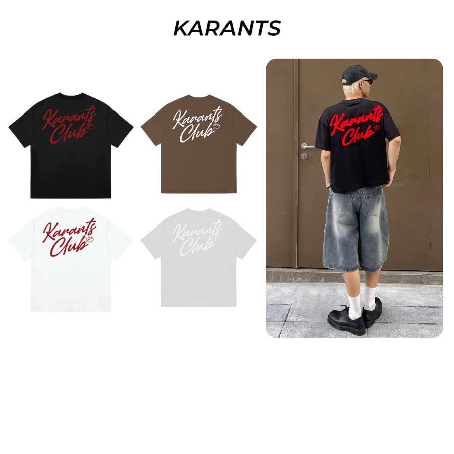 Karants แบรนด์ระดับนานาชาติ เสื้อยืด Cropped boxy cotton แท้ 100% ...