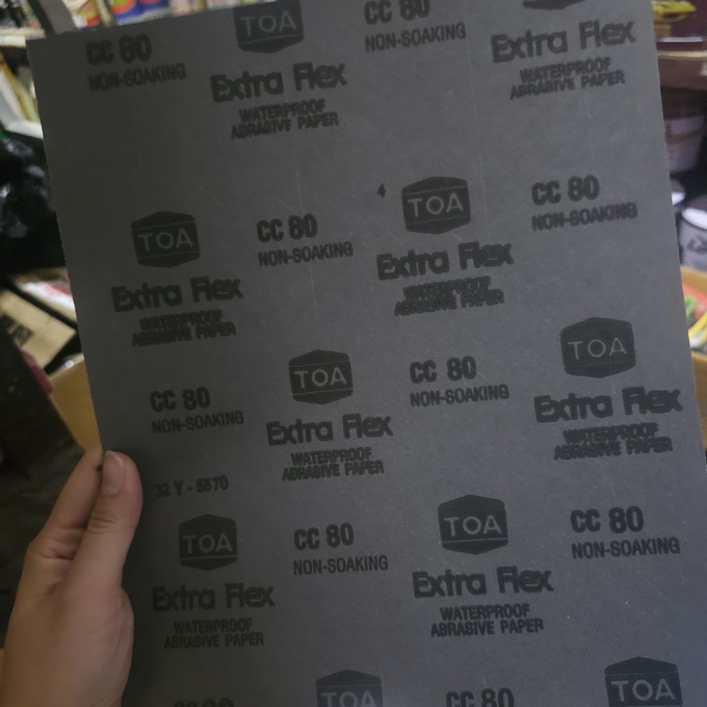 TOA กระดาษทรายน้ำ Extra flex เม็ดคม ทนทาน เคลือบหลังไม่ม้วนงอง่าย ไม่ ...