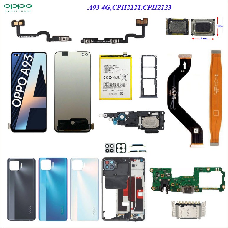 อะไหล่มือถือ Oppo A93 4G,CPH2121,CPH2123,F17 Pro,CPH2119,Reno 4F ...