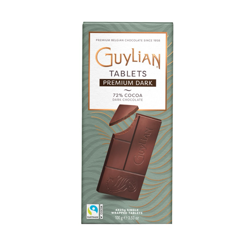 Guylian TABLETS Belgian Chocolates Premium Dark 72%/Creamy Milk Bars ...