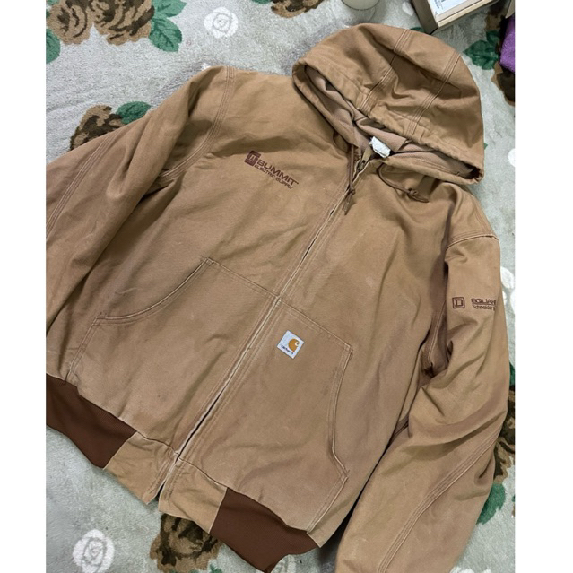 Carhartt hoodie Jacket แคนวาส J131 BRN U.S.A.ประกันแท้ | Shopee Thailand
