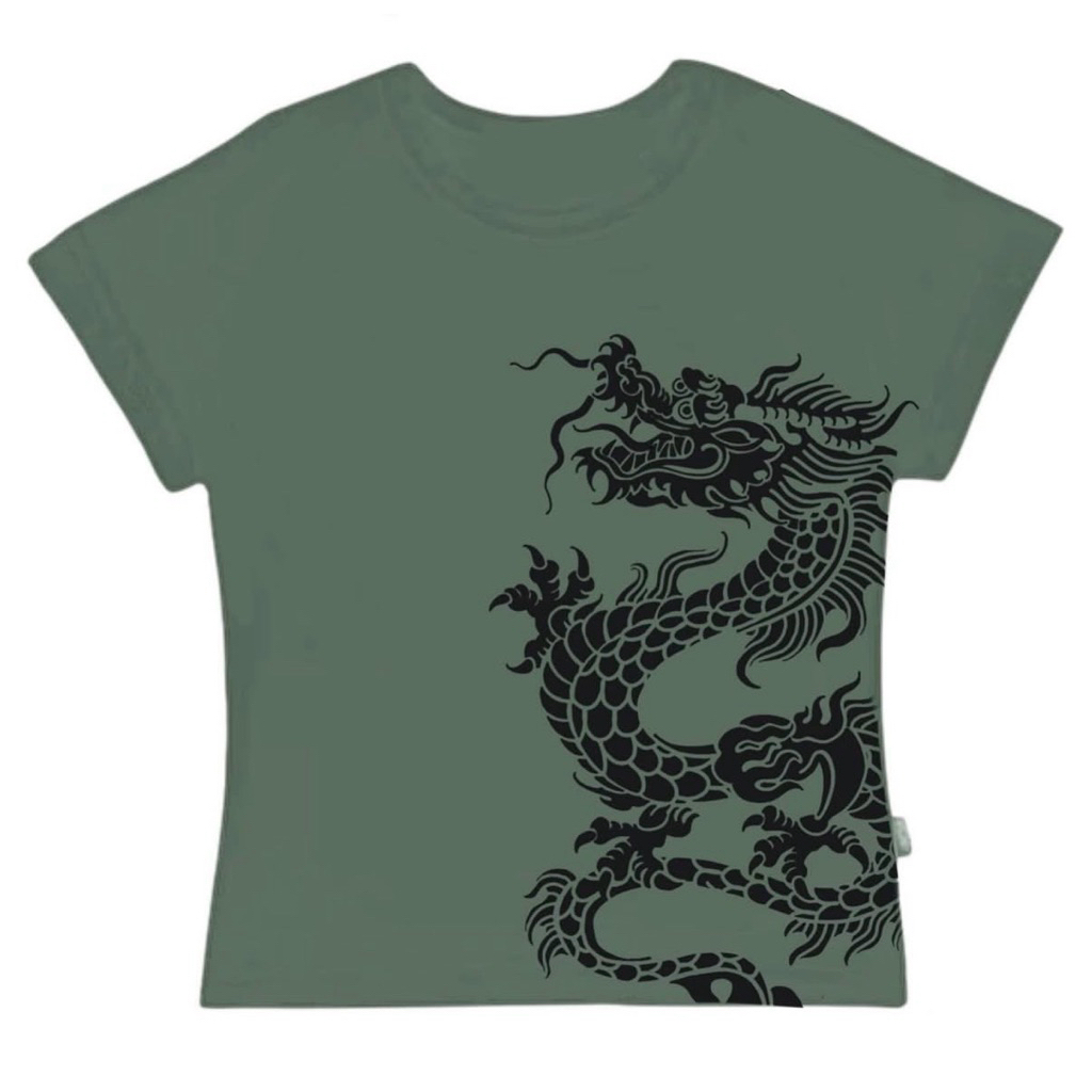 dragon baby tee ( green ) | Shopee Thailand