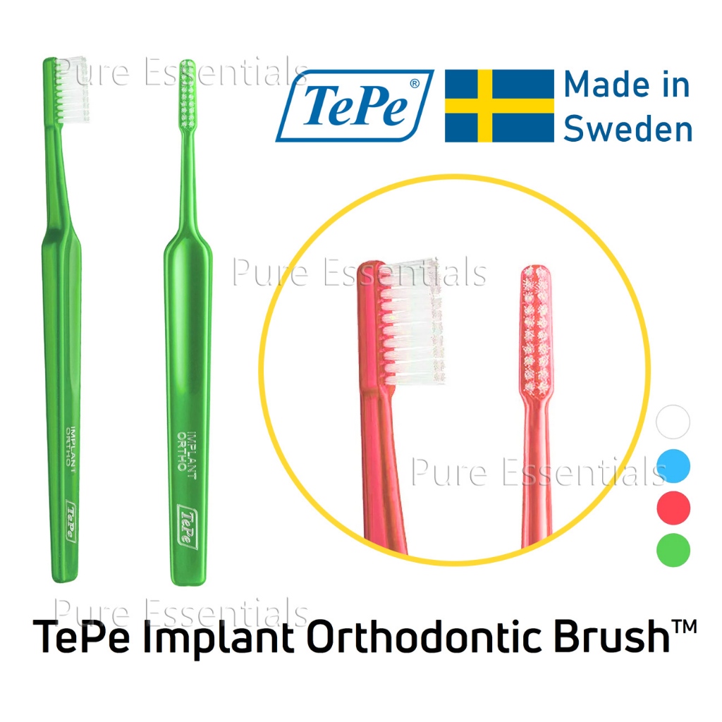 TePe Implant Orthodontic Brush Extra Narrow Head for Braces/เทเป ...