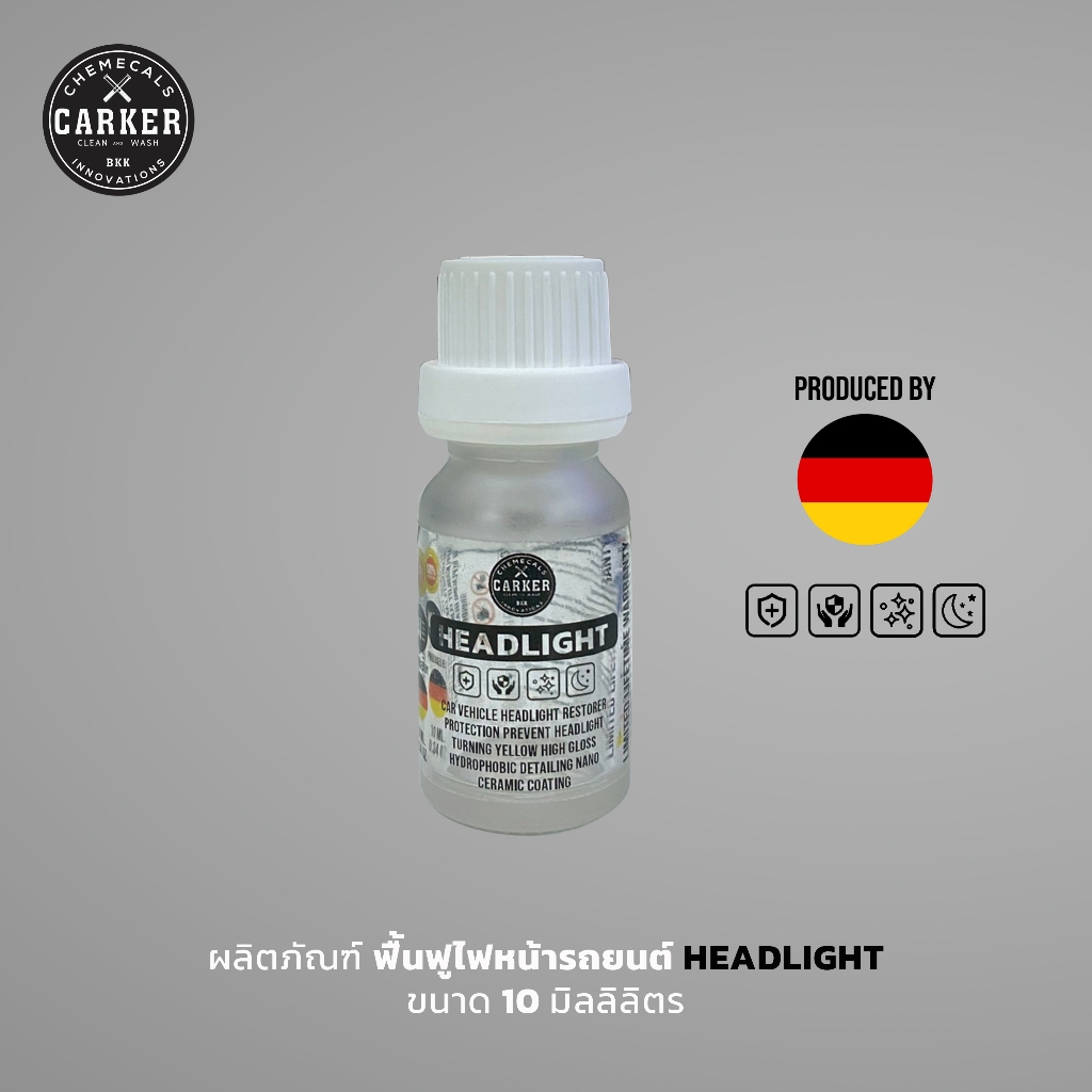 CARKER น้ำยาเคลือบไฟหน้ารถยนต์ โดยเฉพาะ Headlight Ceramic | Shopee Thailand