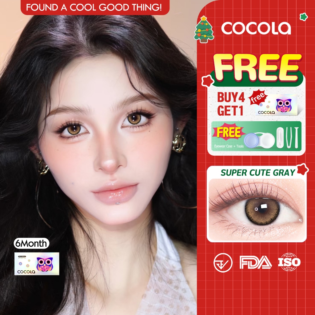 【Buy 5 Get 1 Free】COCOLA คอนแทคเลนส์ Rose Gold / Gold / Brown (Large ...