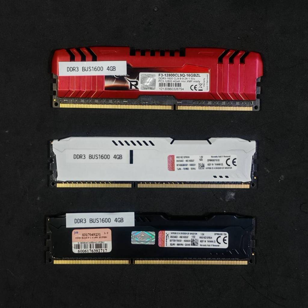 RAM PC DDR3 4GB / 8GB / 16GB มือสอง มีประกัน LIFETIME เทส TM5 / OCCT ...