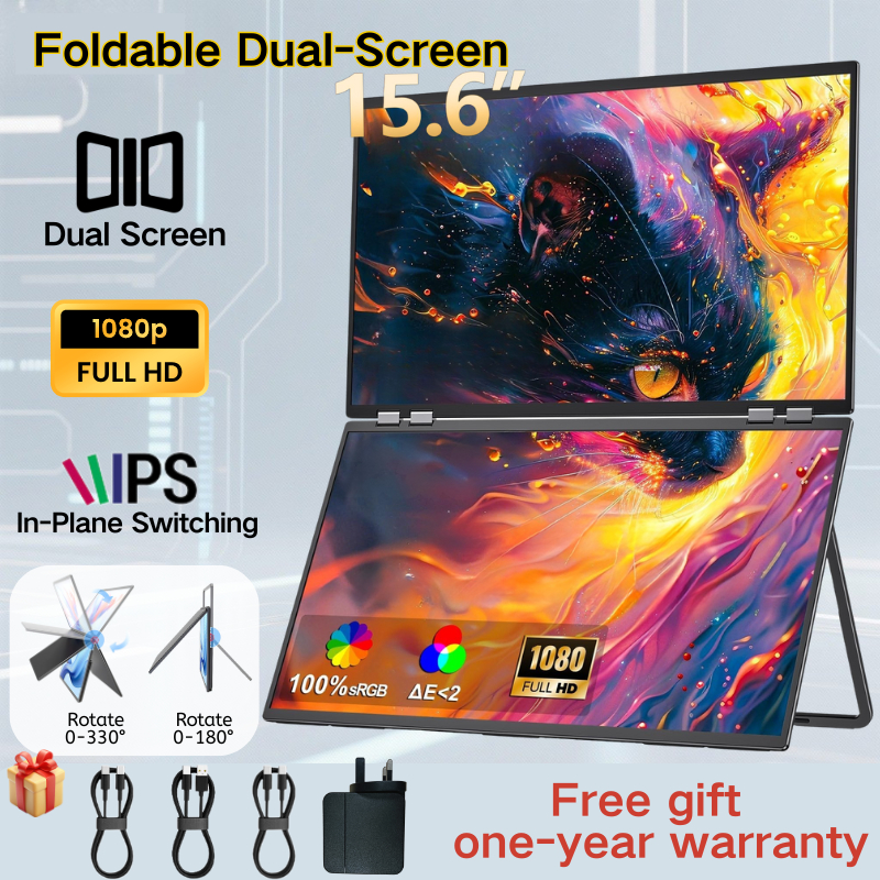 Portable Monitor จอภาพแบบพกพา15.6inch Mobile Display laptop 1080P ...