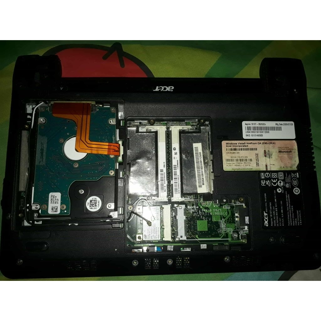 โน๊ตบุ๊ค Acer Aspire 1810T มือสองจอเสียไม่มีแบตไม่มีแรมอ่านรายละเอียด ...