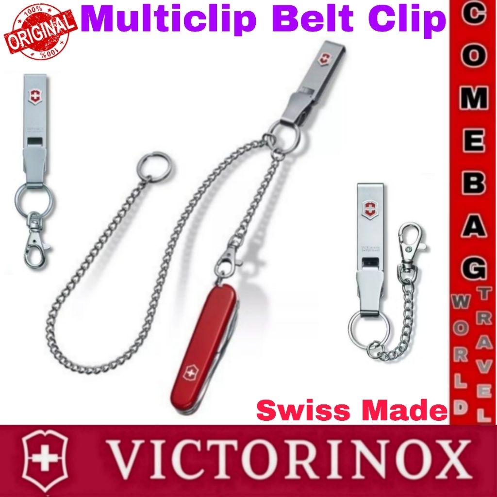พวงกุญแจเหน็บเข็มขัดVictorinox Multiclip Belt Clipสำหรับแขวนมีดและกุญแจ ...