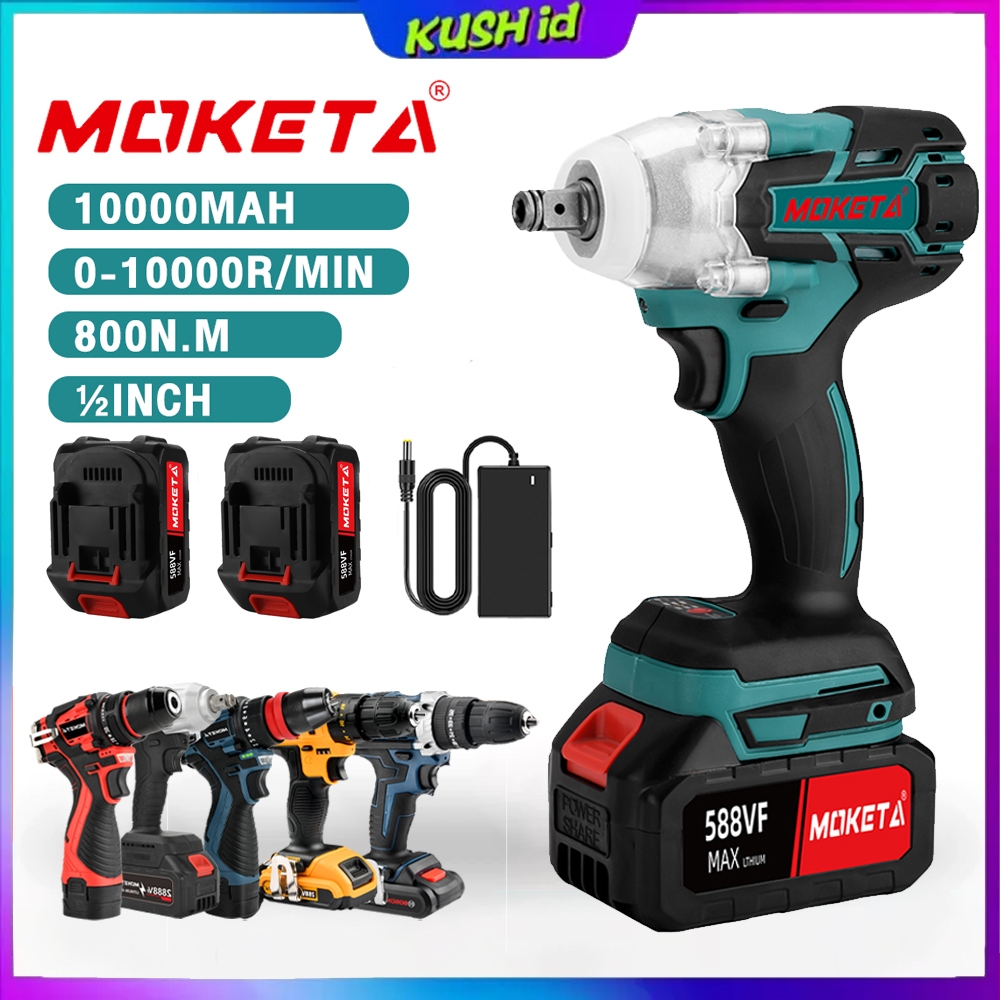 MOKETA บล็อกไฟฟ้าไร้สาย ประแจไฟฟ้าไร้สาย สามารถเพิ่มดอกสว่านได้ ...