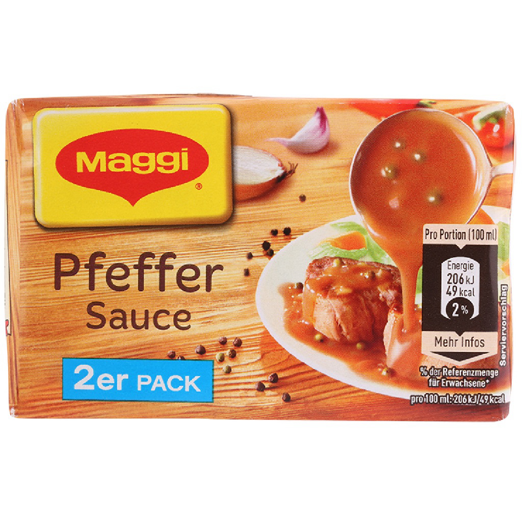 Maggi Pfeffer Sauce Gravy Mixed 26g. แมกกี้ ซอสพริกไทยดำกึ่งสำเร็จรูป ...